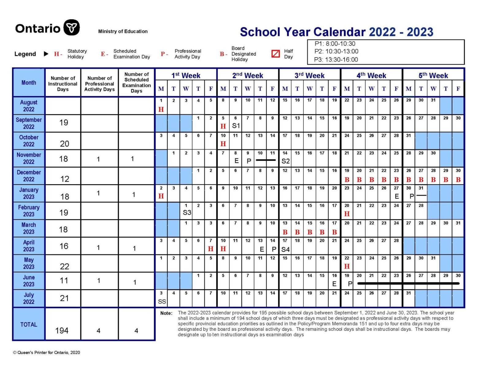 School Calendar – metroacademy